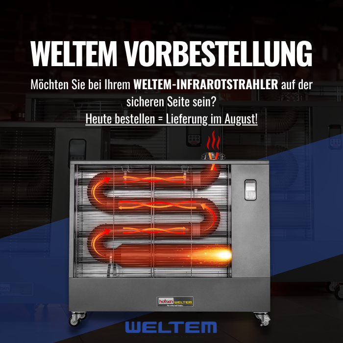 WELTEM Infrarotstrahler Diesel 12.8 kW WHO-095 1.180 m³ - BJC